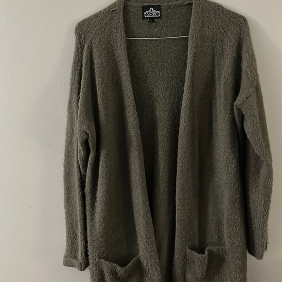 Angie | Sweaters | Angie Olive Green Long Length Ling Sleeve Cardigan ...